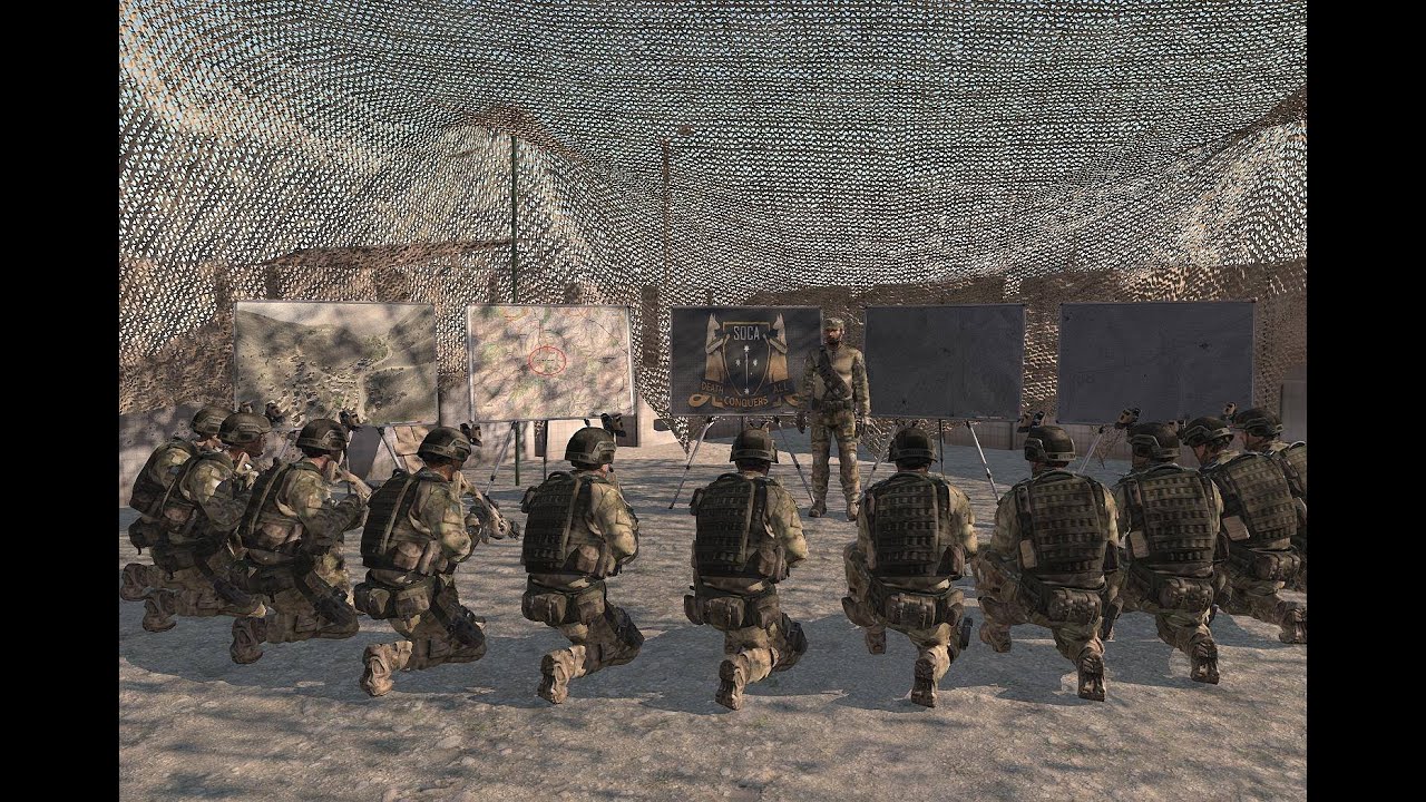 SOCA: Arma 3 Training video - Basic Section attack & Convoy defence - YouTube