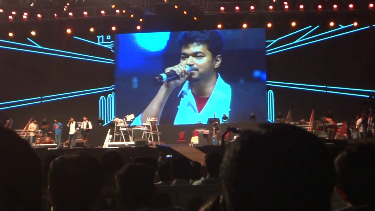 Vijay singing at Nanban audio launch - YouTube