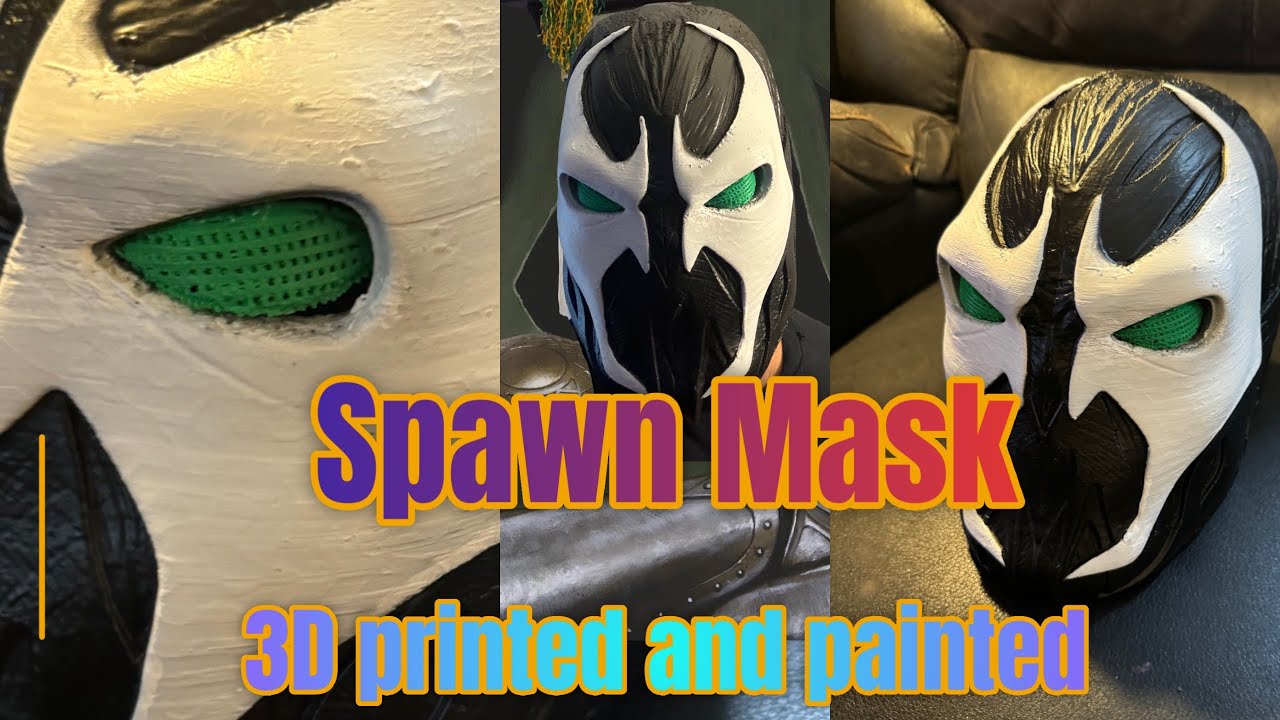 I 3d printed this amazing Spawn mask by Nikko industries - YouTube