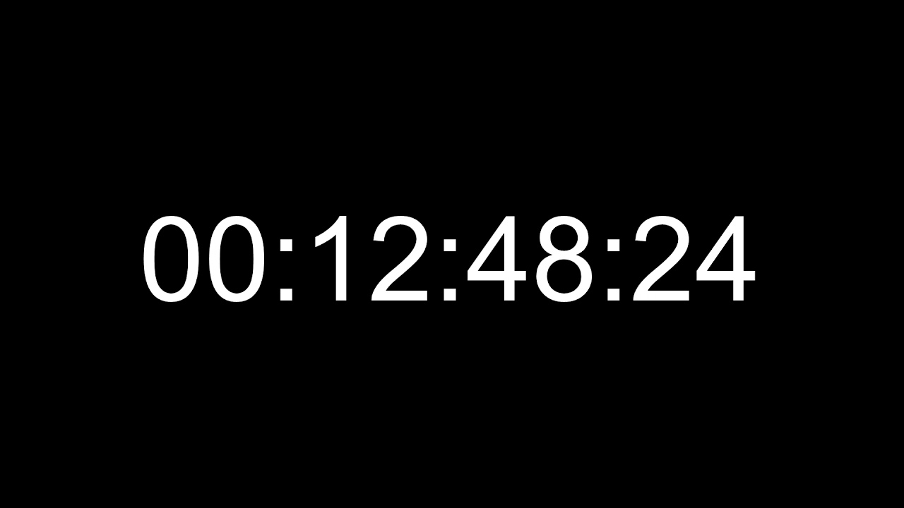 1 Hour Timer - 1 Hour Counter - 1 Hour Timecode - YouTube