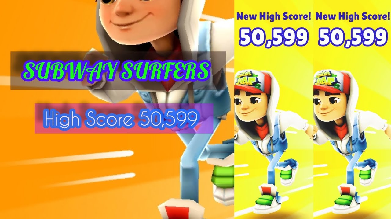 SUBWAY SURFERS HIGH SCORE 50,599 - YouTube