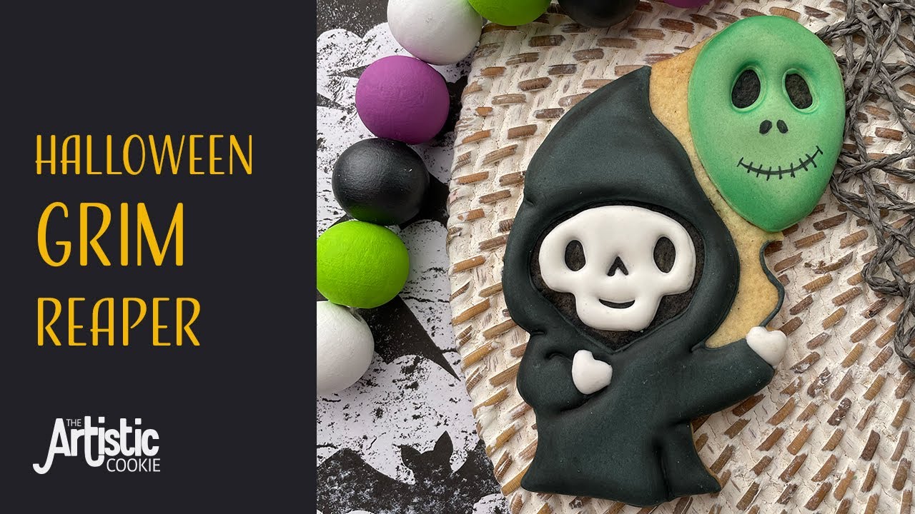 HALLOWEEN EASY GRIM REAPER COOKIES | Royal Icing Cookie Decorating ...