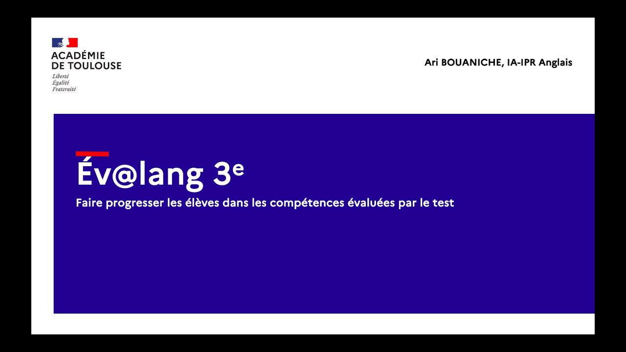 Év@lang 3e - YouTube