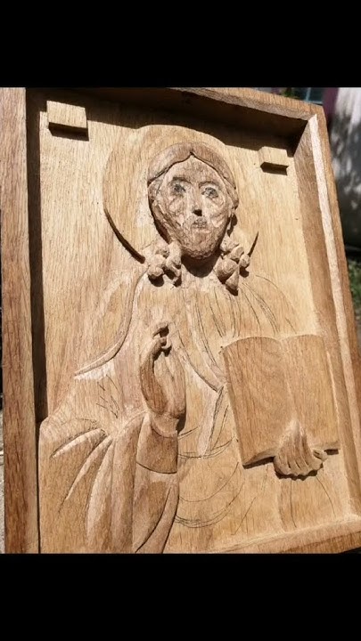 РІЗЬБА ПО ДЕРЕВУ СТВЕРЕННЯ ІКОНИ ІСУСА ХРИСТА Woodworking Art