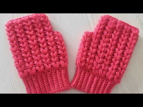 Çok Kolay Parmaksız Eldiven / Örgü Eldiven Yapılışı / Very Easy Knitting Gloves Making