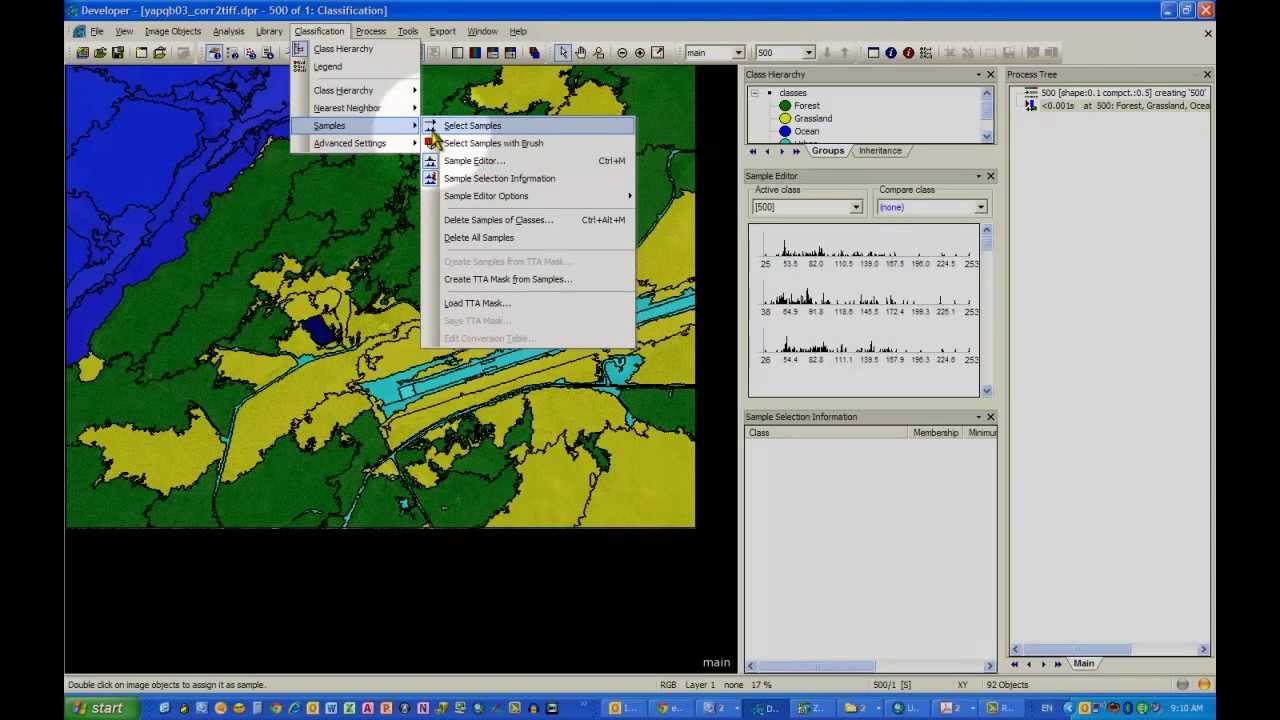 A Simple Demo of Nearest Neighborhood Classification in eCognition Developer 8 - YouTube