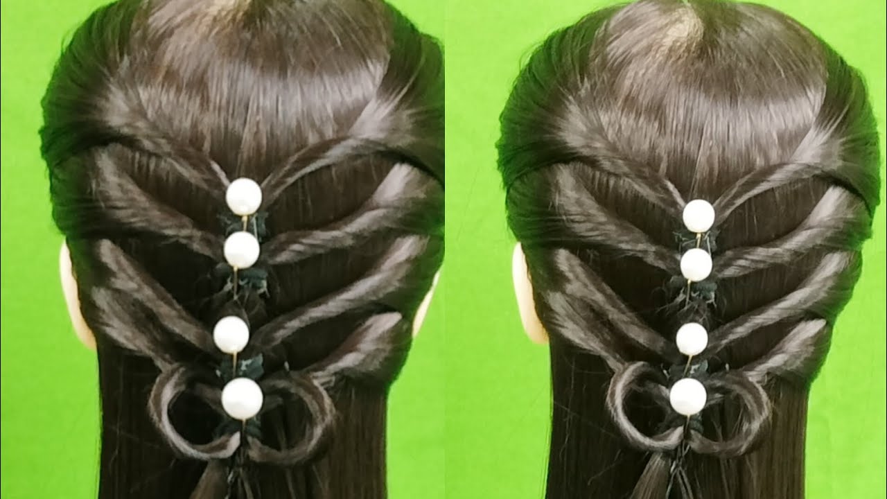 Simple Hairstyle For Long Hair Indian |Elegant Hairstyle For Long Hair ...