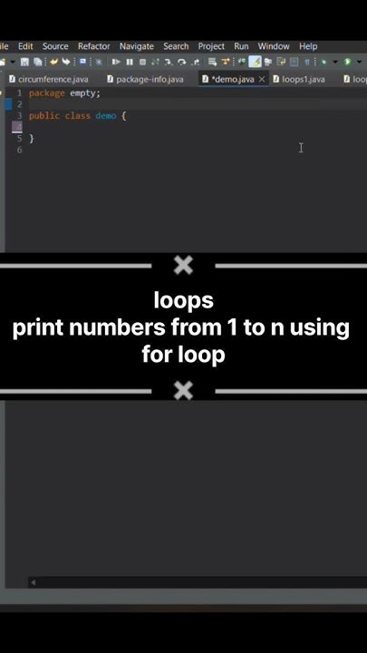 print numbers from 1 to n using loops#viralvideo #youtube #java #views #coding #viralshorts #my# ...