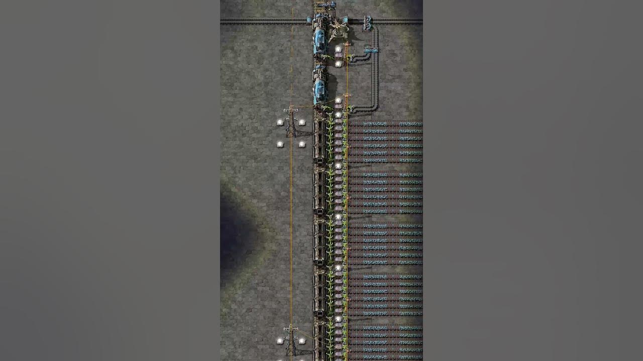 Train unloading its load #factorio #train #trains - YouTube