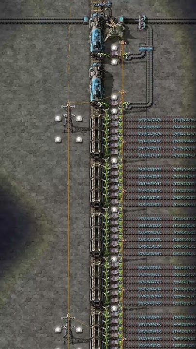 Train unloading its load #factorio #train #trains - YouTube