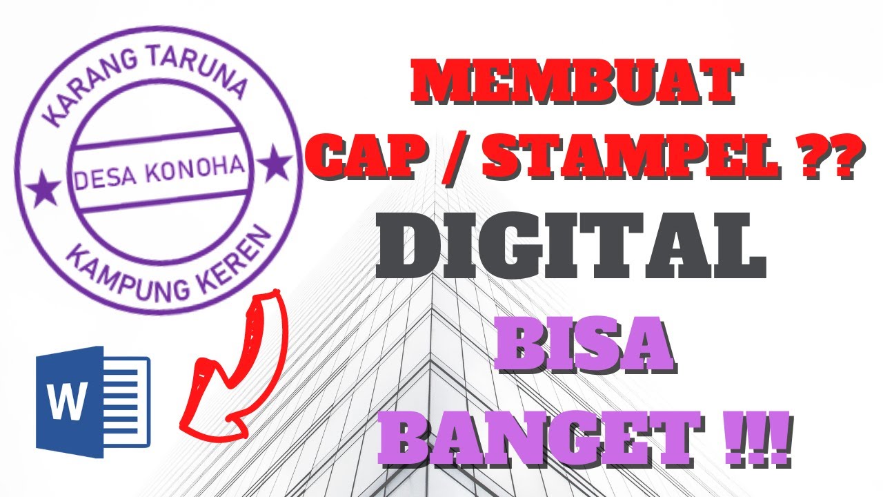 TUTORIAL - MEMBUAT CAP ( STAMPEL ) DENGAN MICROSOFT WORD - - YouTube