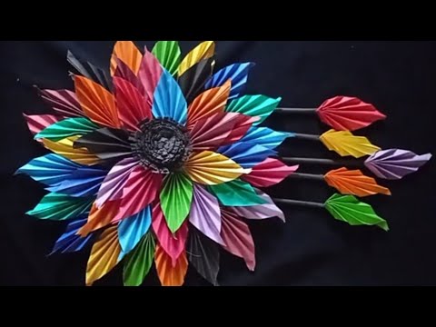 Paper flower wall mate / Paper craft for home decoration / Beautiful ...