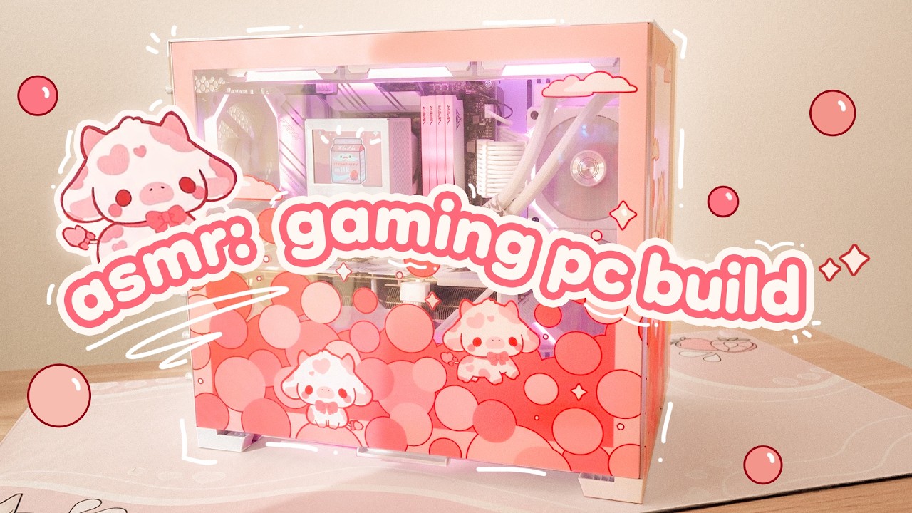 building a kawaii pink gaming pc | bubblecow o11d mini, 14700k, tuf ...