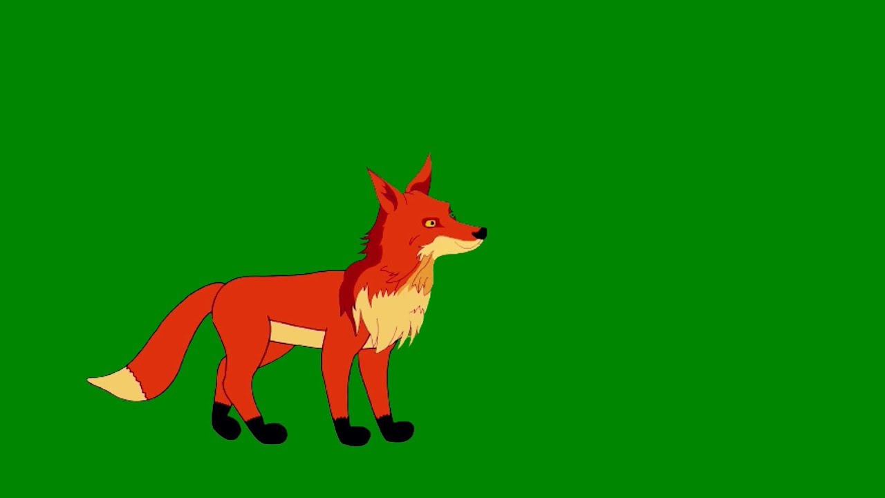 Fox Green Screen/Cartoon Animal Green Screen/Green Screen Animal/Green ...