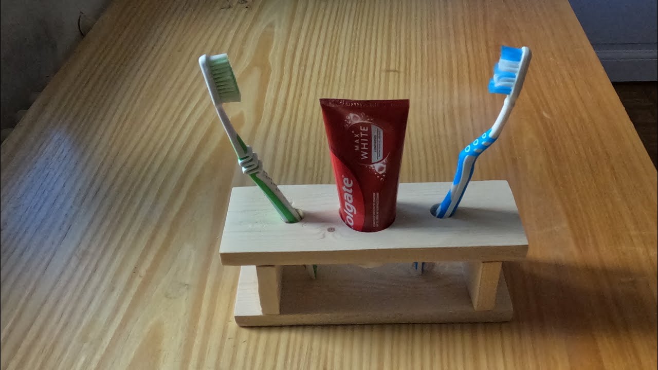 Toothpaste and toothbrush holder with pallets - YouTube