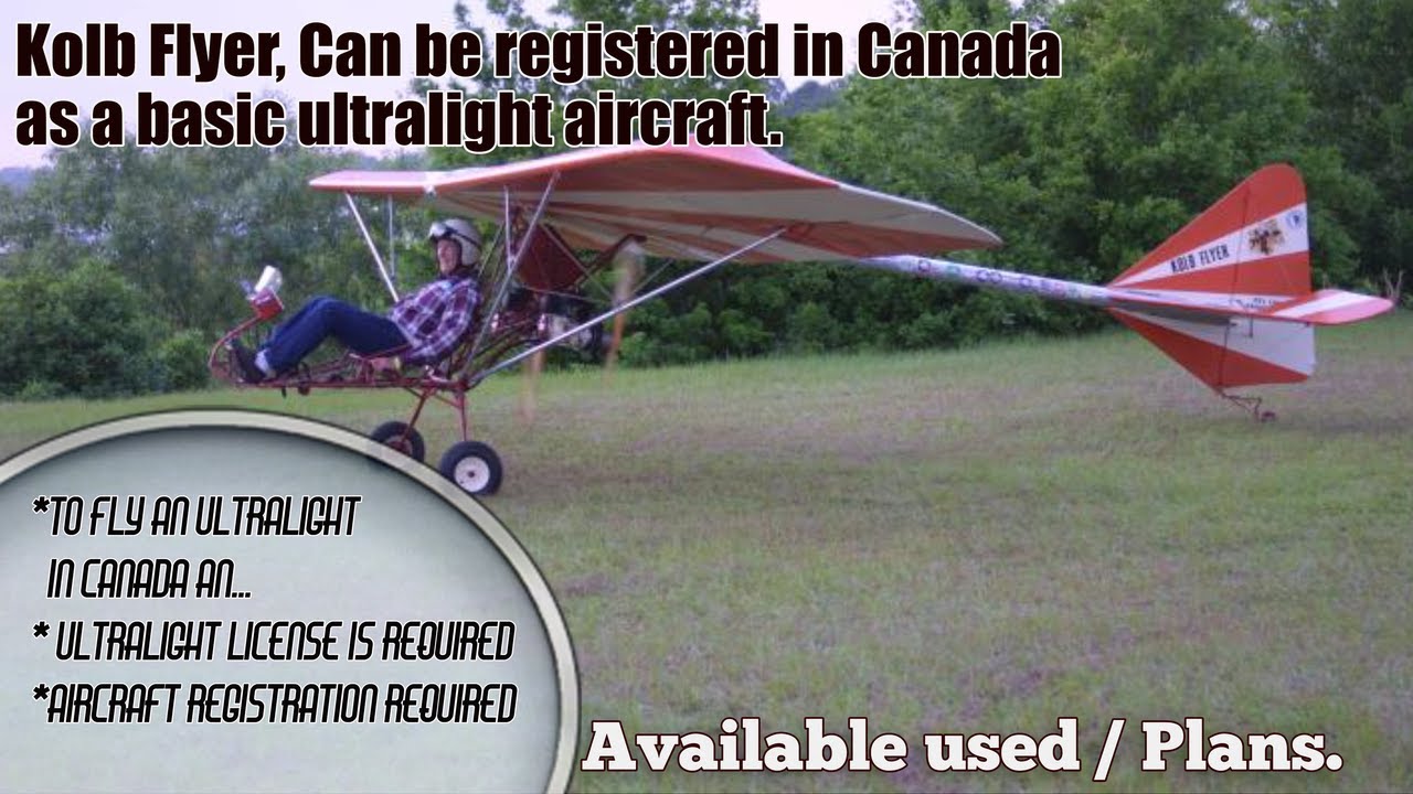Kolb Flyer, Antique Vintage Canadian Single Seat Ultralight Aircraft ...