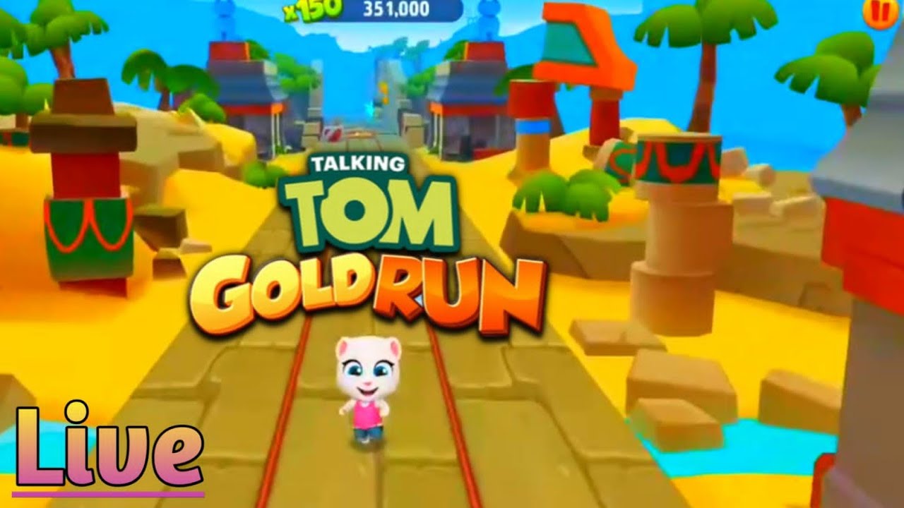 Non-stop run Challenge🔥Talking Tom Run Gameplay || Live Gameplay #05 ...