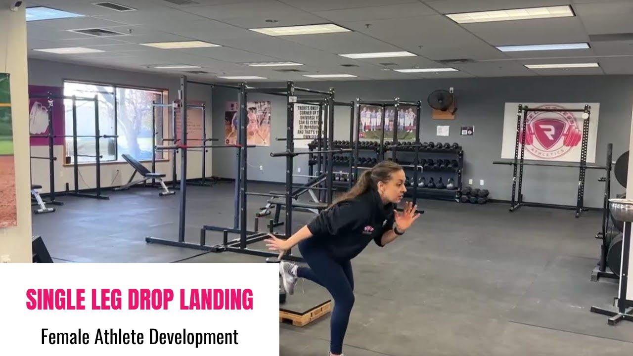 Single leg drop landing - YouTube