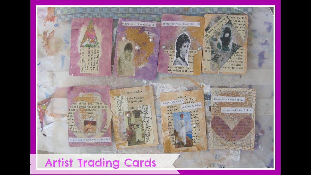 Vintage Ladies ATC'S Cards/ DIY Artist Trading Cards /How to make ...