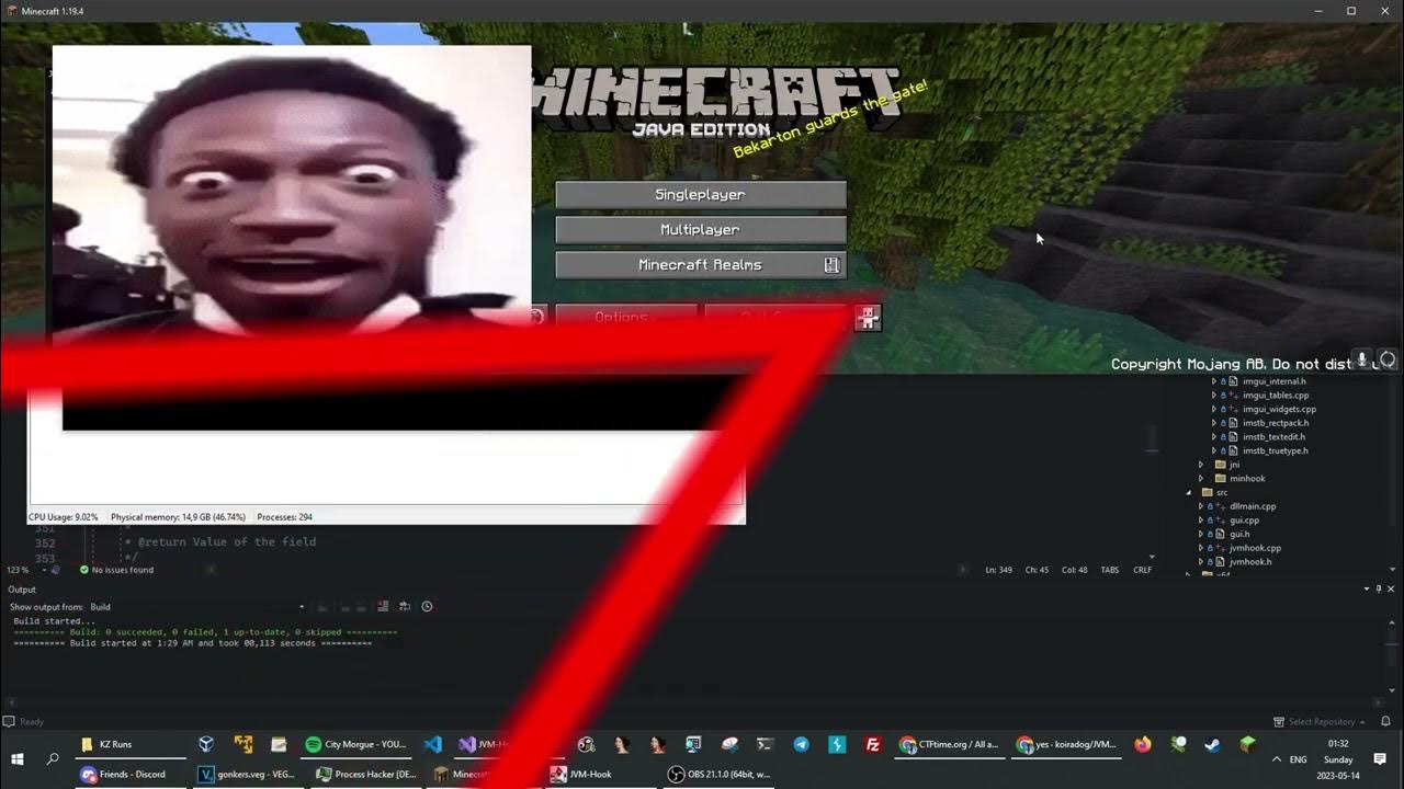 imgui in minecraft (jni + swapbuffers hook) slowed + reverb - YouTube