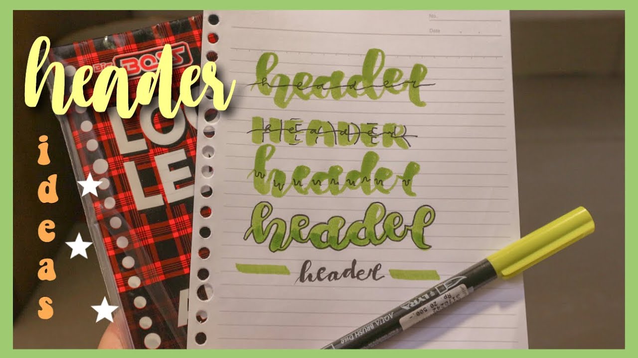 💡header ideas indonesia |BAHASA| cara membuat header untuk catatan ...
