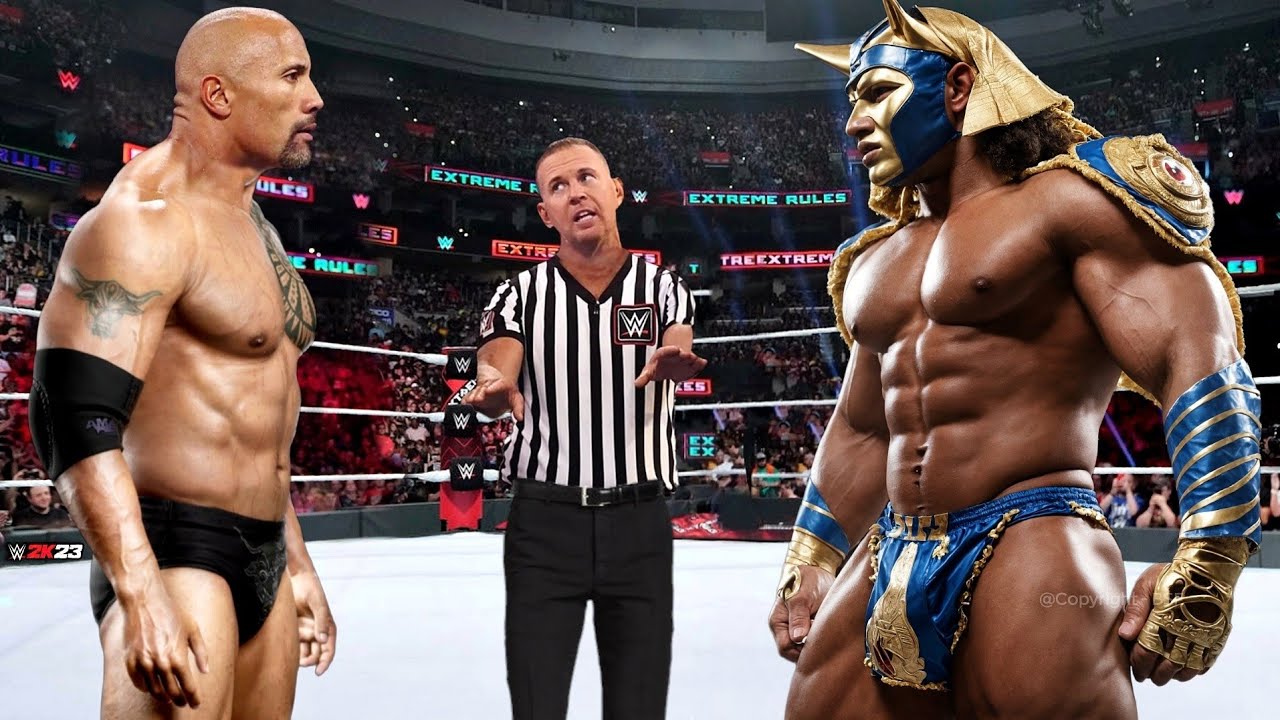 🔥Full Match - The Rock vs Pharaoh | Iron Man Match 2024 : WWE 2K22 ...