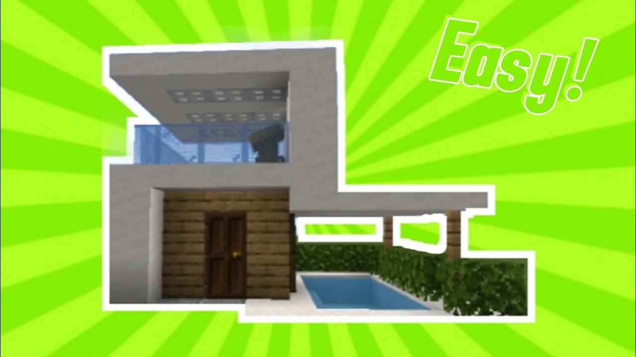 Minecraft Tutorial Cara Membuat Rumah Modern House Kecil Dan Simpel ...