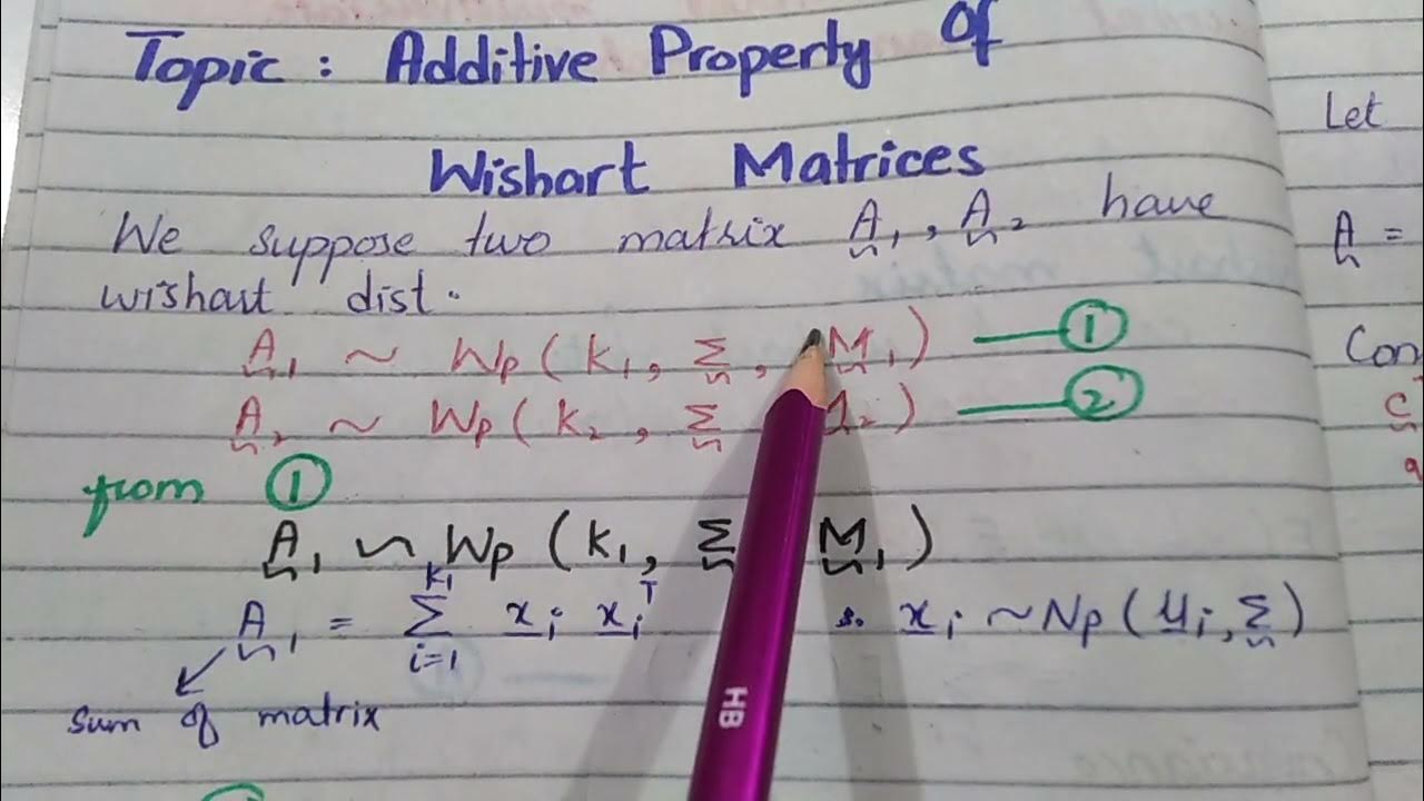 additive property of wishart distribution - YouTube