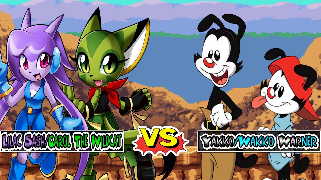 M.U.G.E.N. | Lilac Sash/Carol The Wildcat vs Yakko/Wakko Warner ...