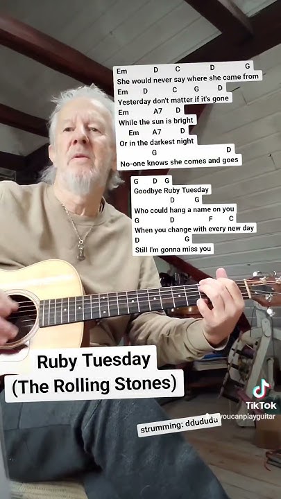 Ruby Tuesday (The Rolling Stones) for acoustic guitar - YouTube