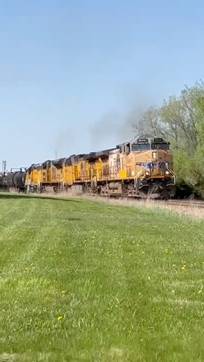 MITDM (now MITPS) finishes up some yard work as they creep past 43 north in Mason City! # ...
