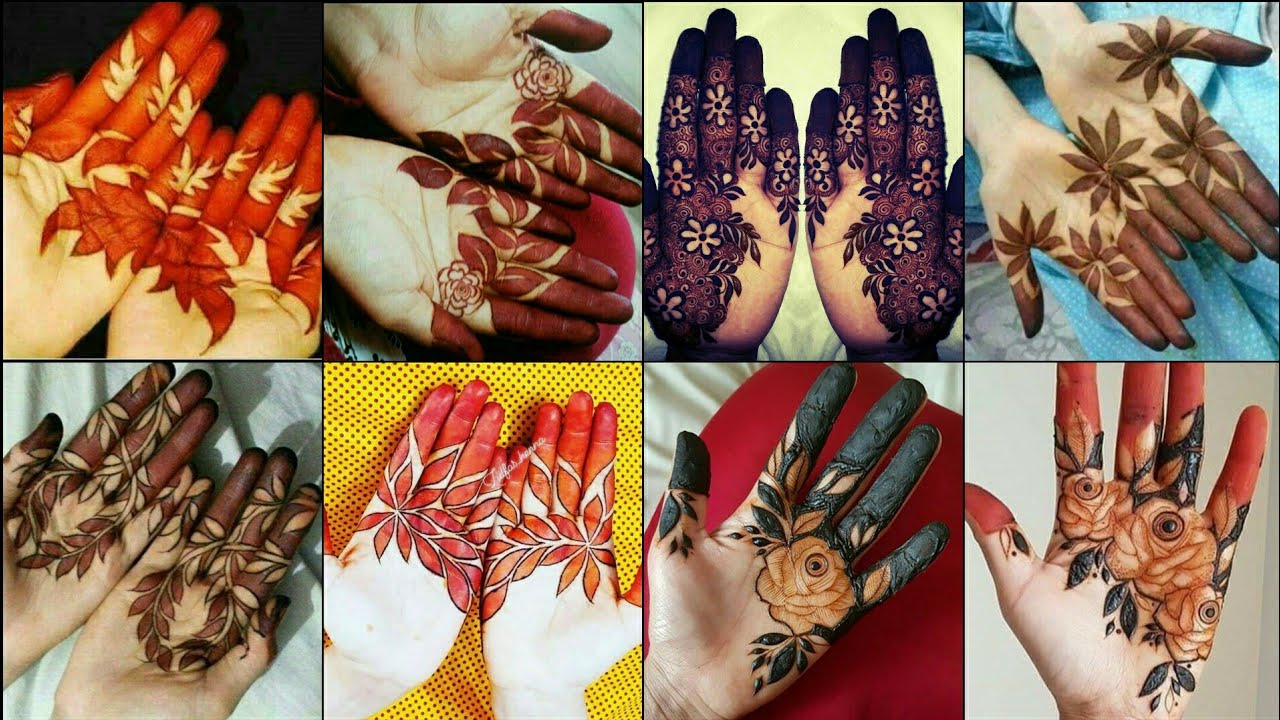Very Easy And Stylish Bharwa Mehndi Designs For Begginers| Floral ...
