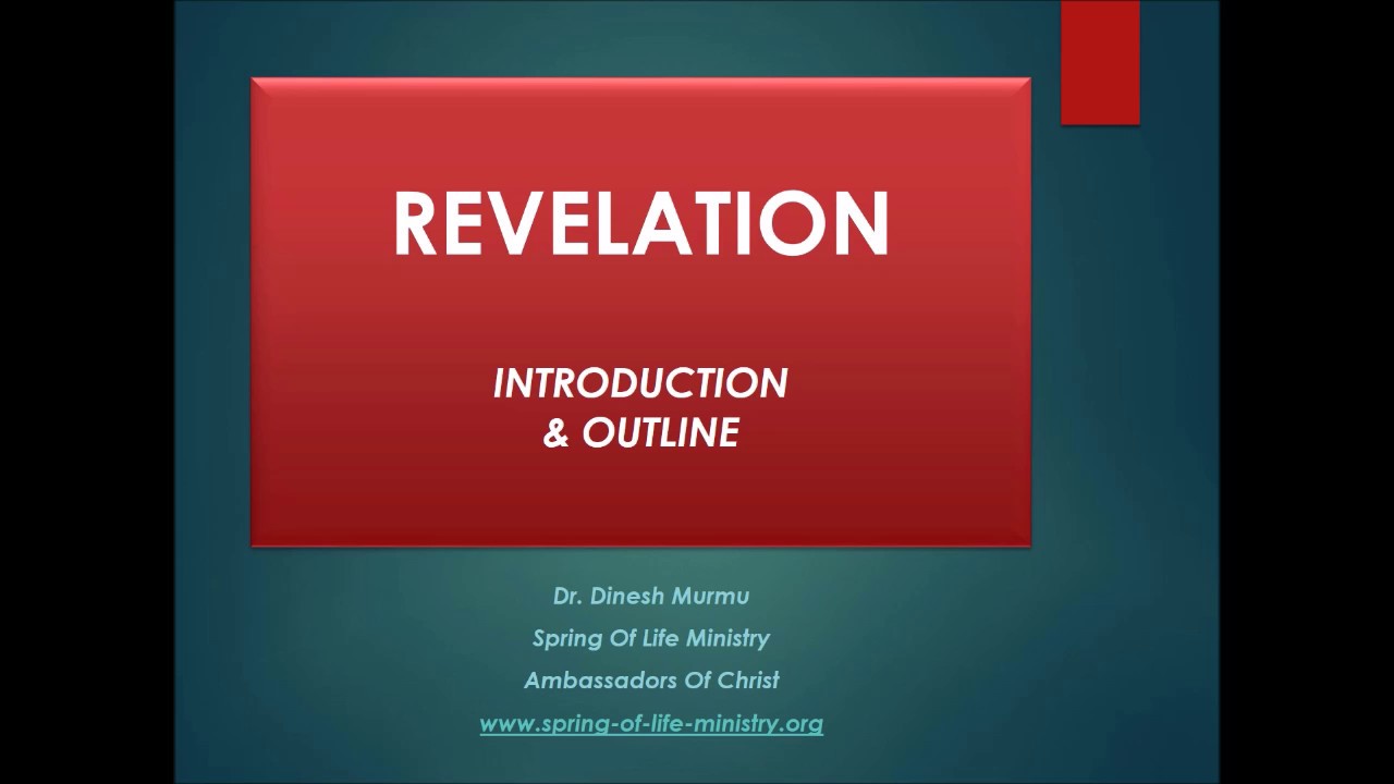 Bible Study (May 26, 2017): Revelation Introduction and Outline - YouTube