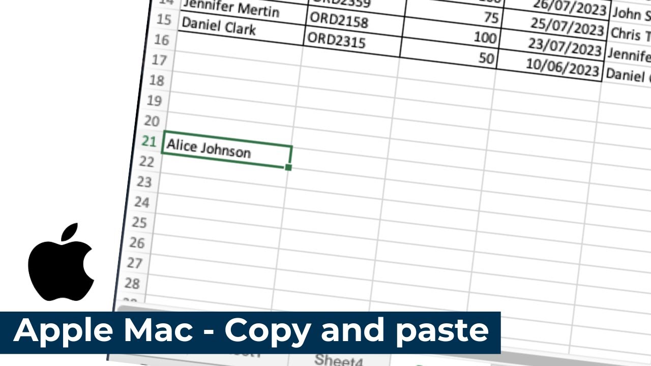 Apple Mac - Using the copy and paste shortcuts - YouTube