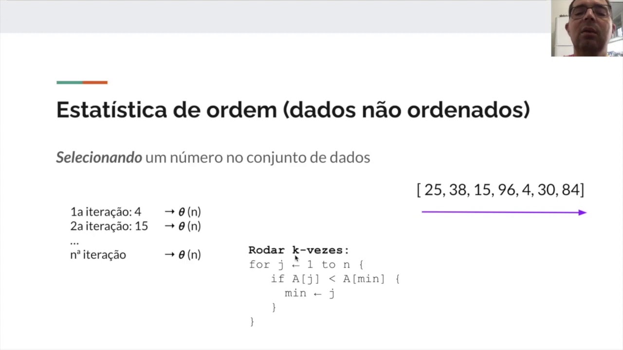 Estatística de ordem e quick selection - YouTube