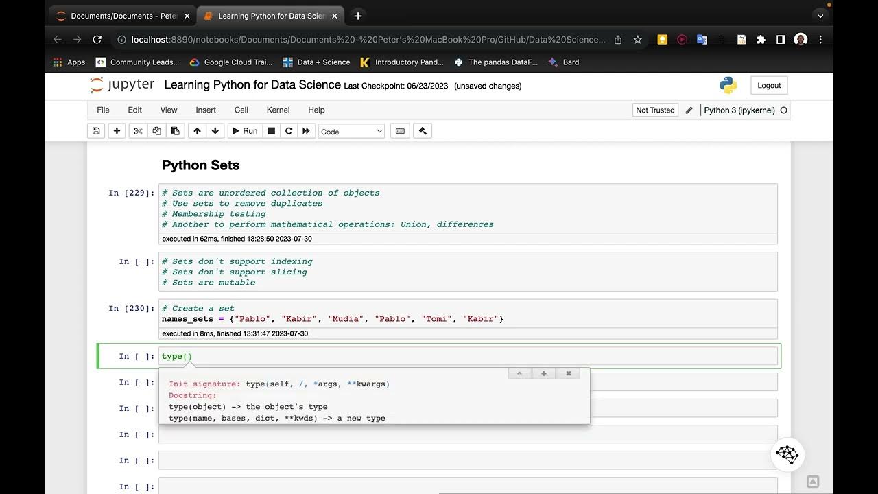 Python Sets - Creating sets - YouTube