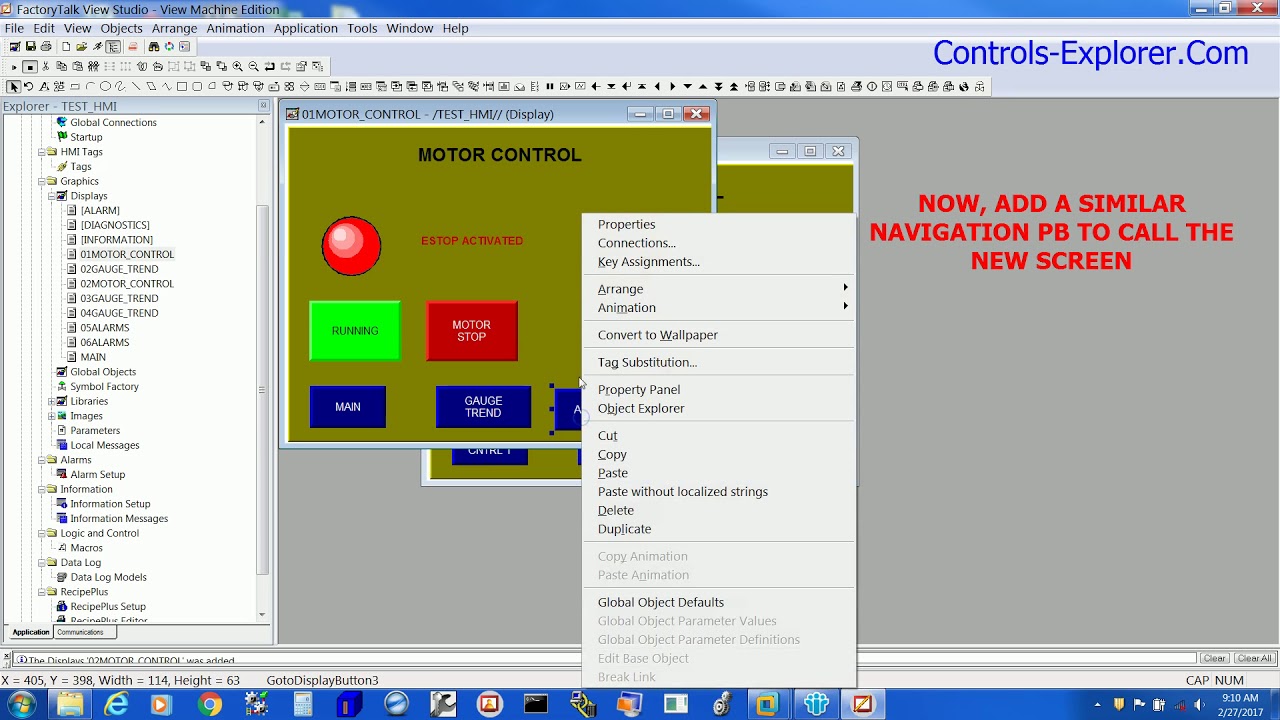 HMI: HOW TO ADD A NEW SCREEN & NAV PB - YouTube