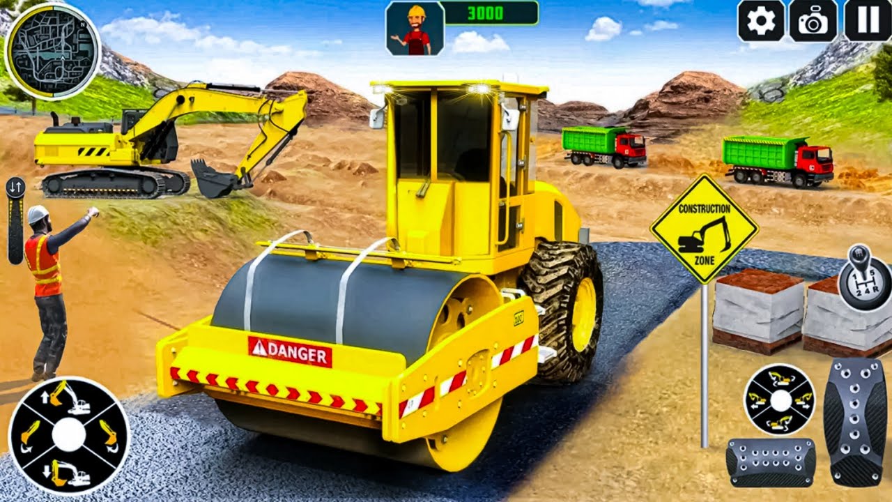 New Bulldozer Jcb 3DX Backhoe Loader Driving Game - City Road Builder ...