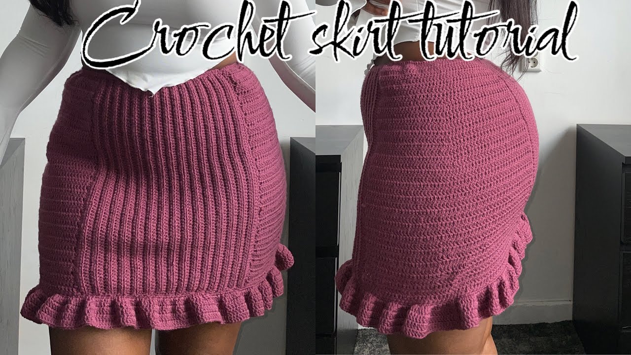 Crochet skirt ruffle 🥰 #/crochetskirt #crochetpatterns #crochetskirts # ...