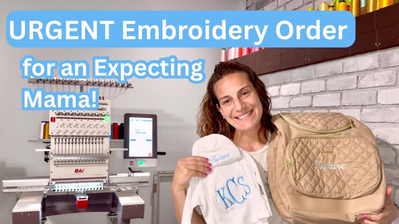 Urgent Embroidery Order for an Expecting Mama: Watch Me Create Baby ...