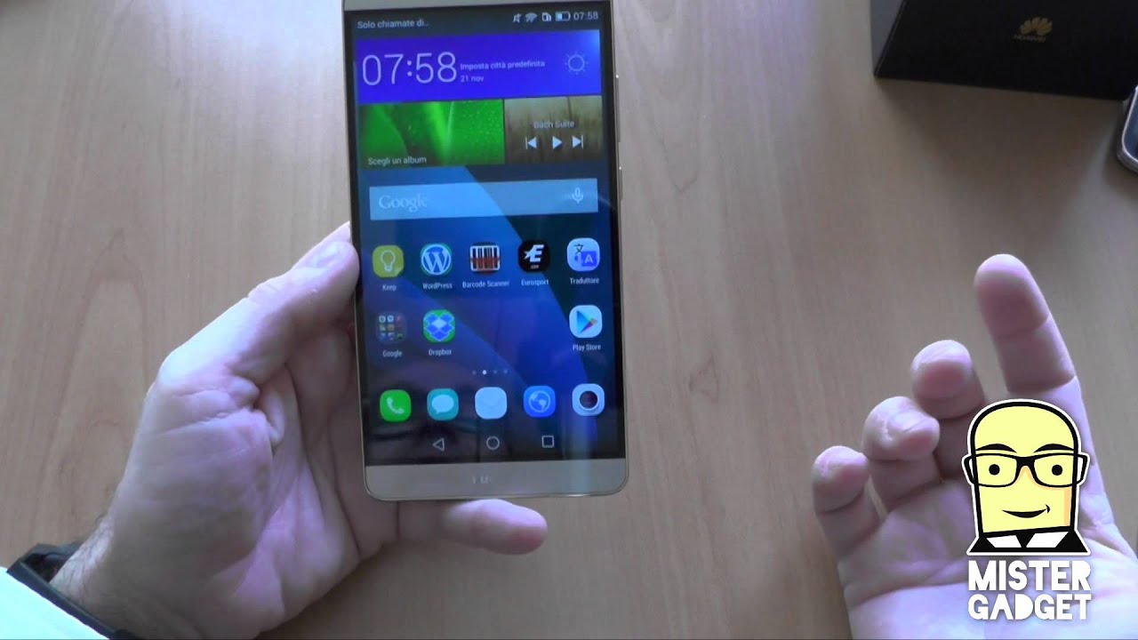 Huawei Mate 7 gold edition, la preview di mistergadget.net - YouTube