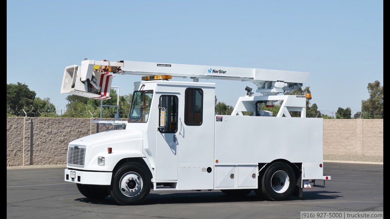 2002 Freightliner NorStar LM50 Lamplighter Bucket Truck - YouTube