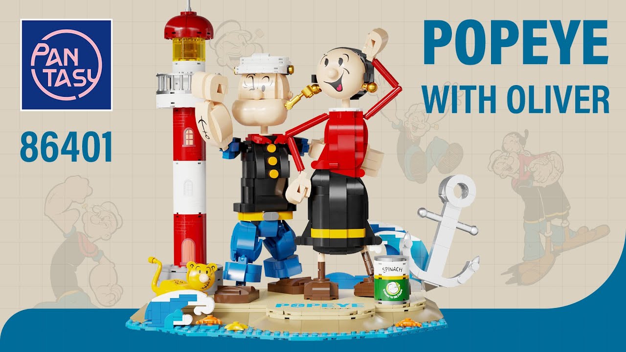 PANTASY Popeye & Olive (86401)[1500 pcs] Step-by-Step Building ...