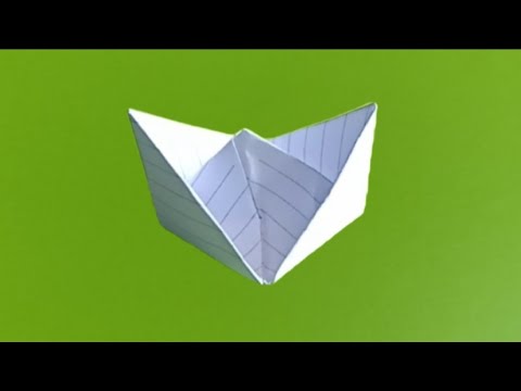 Paper Boat/How To Fold a Paper Boat/Cara Membuat Kapal dari Kertas ...