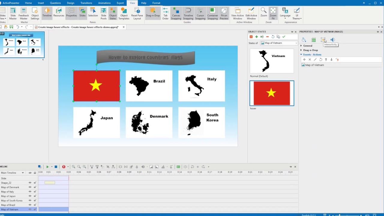 How to Create Image Hover Effects Using Object States - ActivePresenter ...