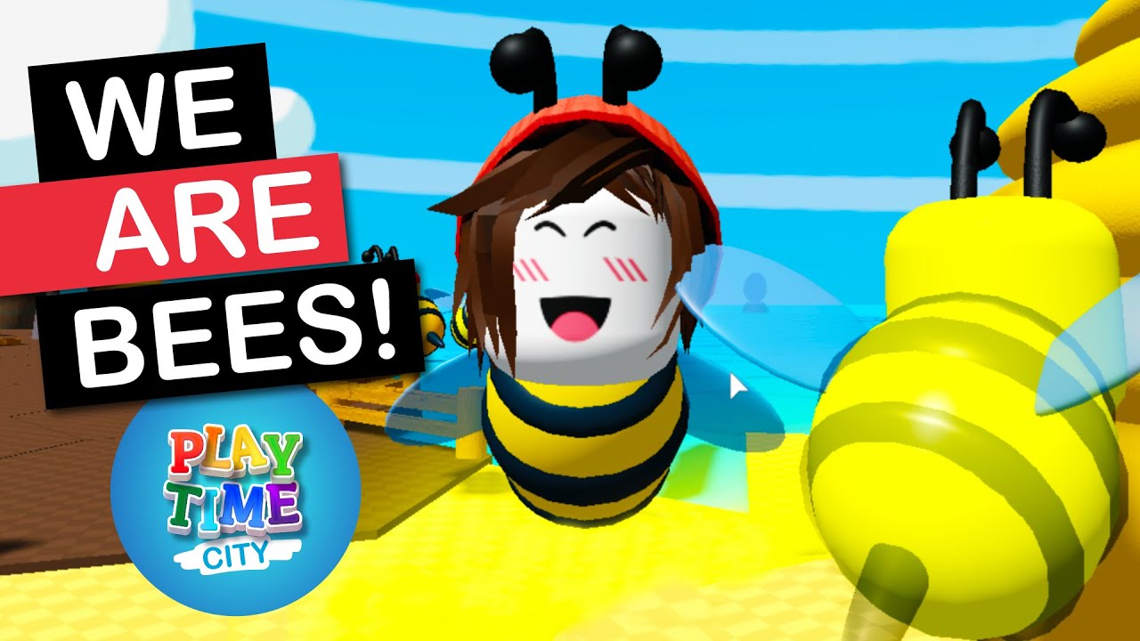 We are bees!!! - Playing Roblox Beeface: Be a bee - YouTube