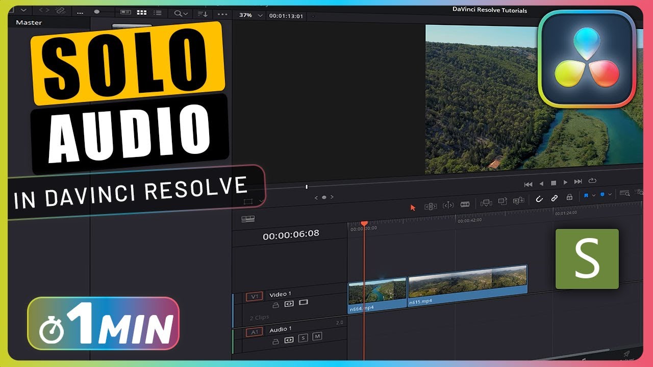 How to Hear ONLY One Audio TRACK in DaVinci Resolve - YouTube