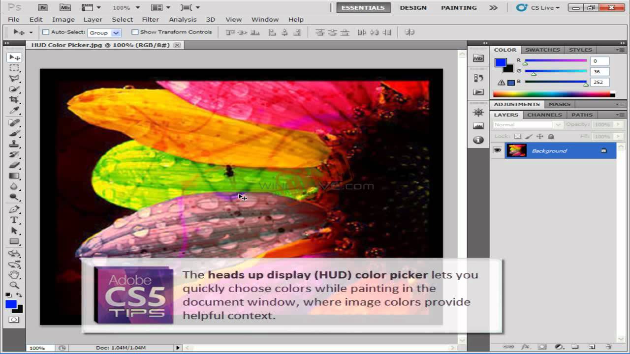 Using the HUD Color Picker in Photoshop CS5 HD - YouTube