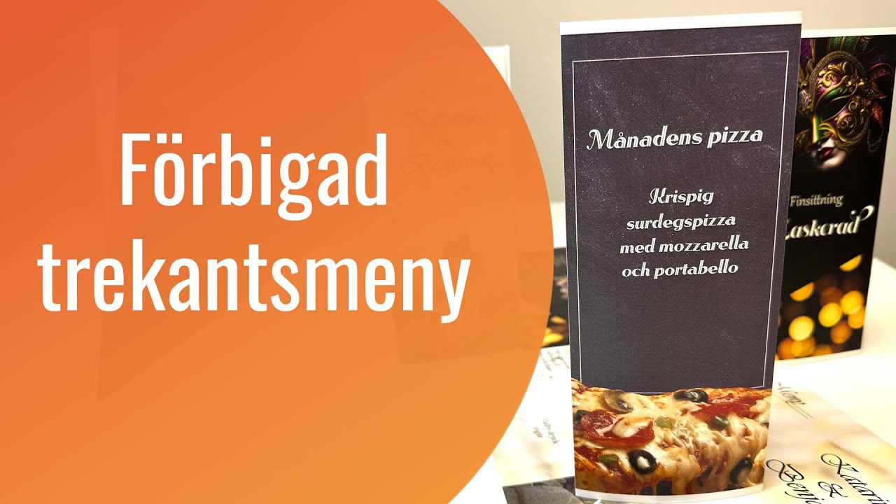 Printa menyer med en laserskrivare | Förbigad trekantsmeny - YouTube