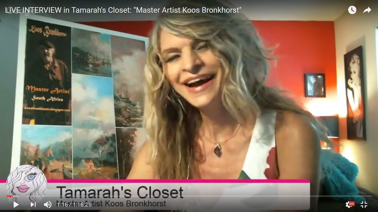 LIVE INTERVIEW in Tamarah's Closet: "Master Artist Koos Bronkhorst ...